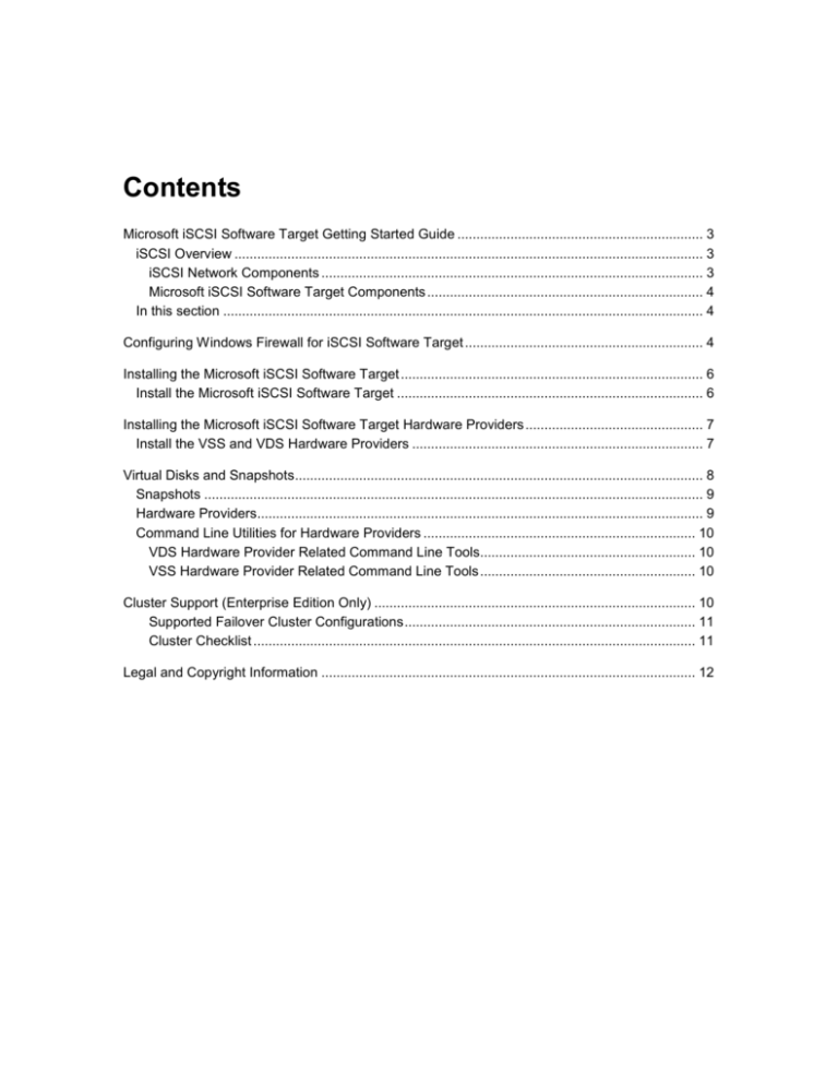 Microsoft ISCSI Software Target Getting Started Guide