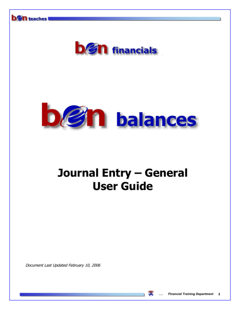 What Is Journal Entry General Responsibility 