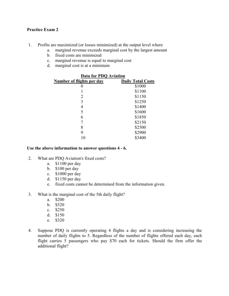 Practice Test 2 Practice Test 2