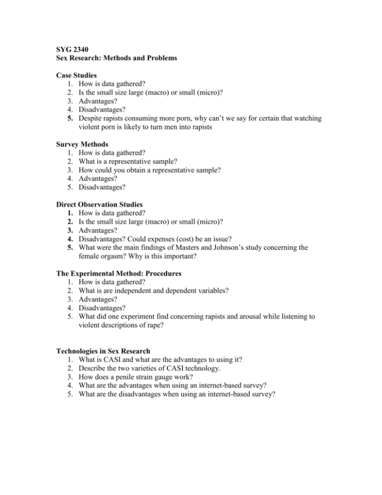 Non Experimental Research Methods 