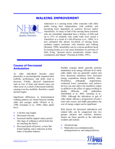 The Importance of Early Ambulation in the Post Operative Patient