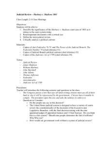Marbury/Madison (223) – Judicial Review