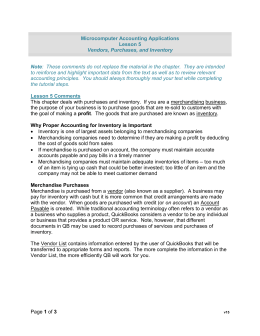 QUICKBOOKS SETUP CHECKLIST