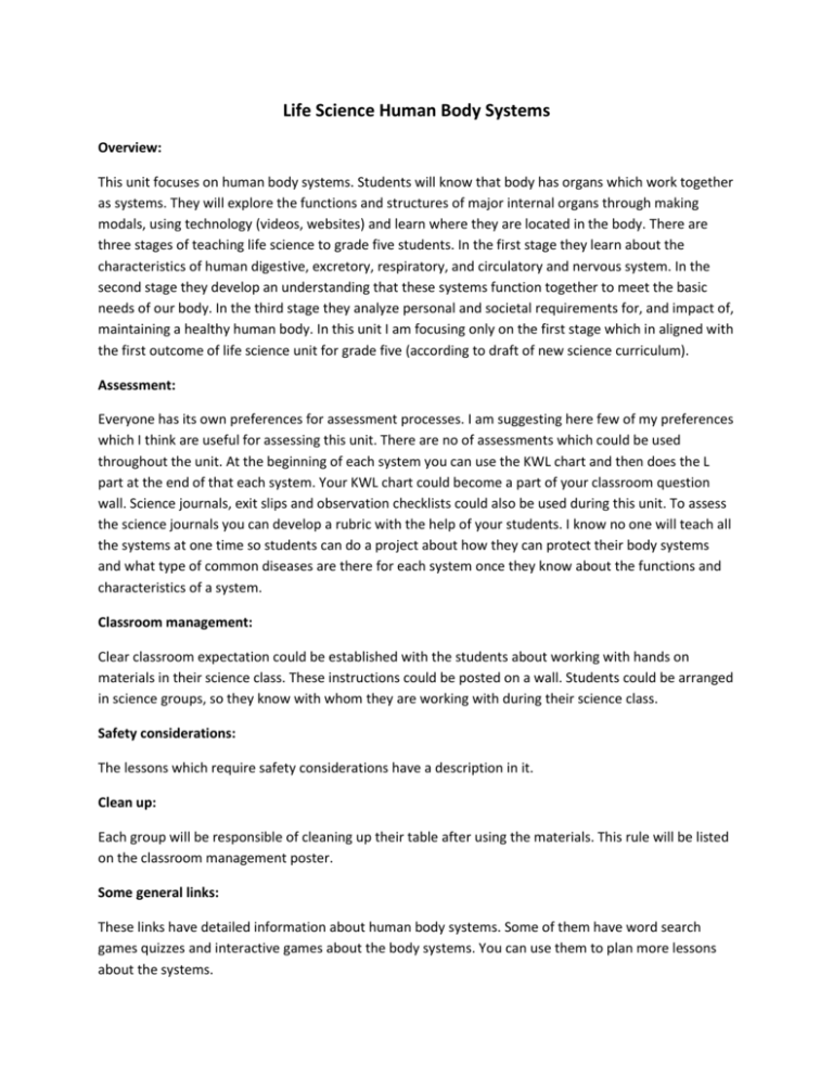 Science Unit Plan