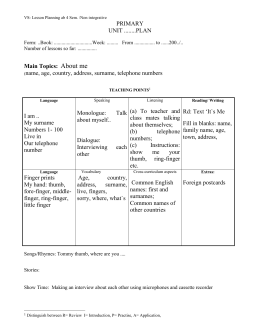 Classification of Fingerprints: Henry System