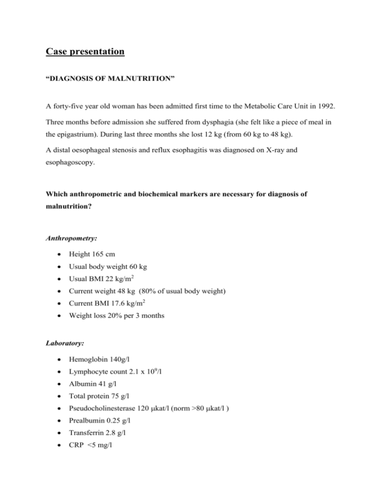 Case Presentation The LLL Programme In Clinical Nutrition And