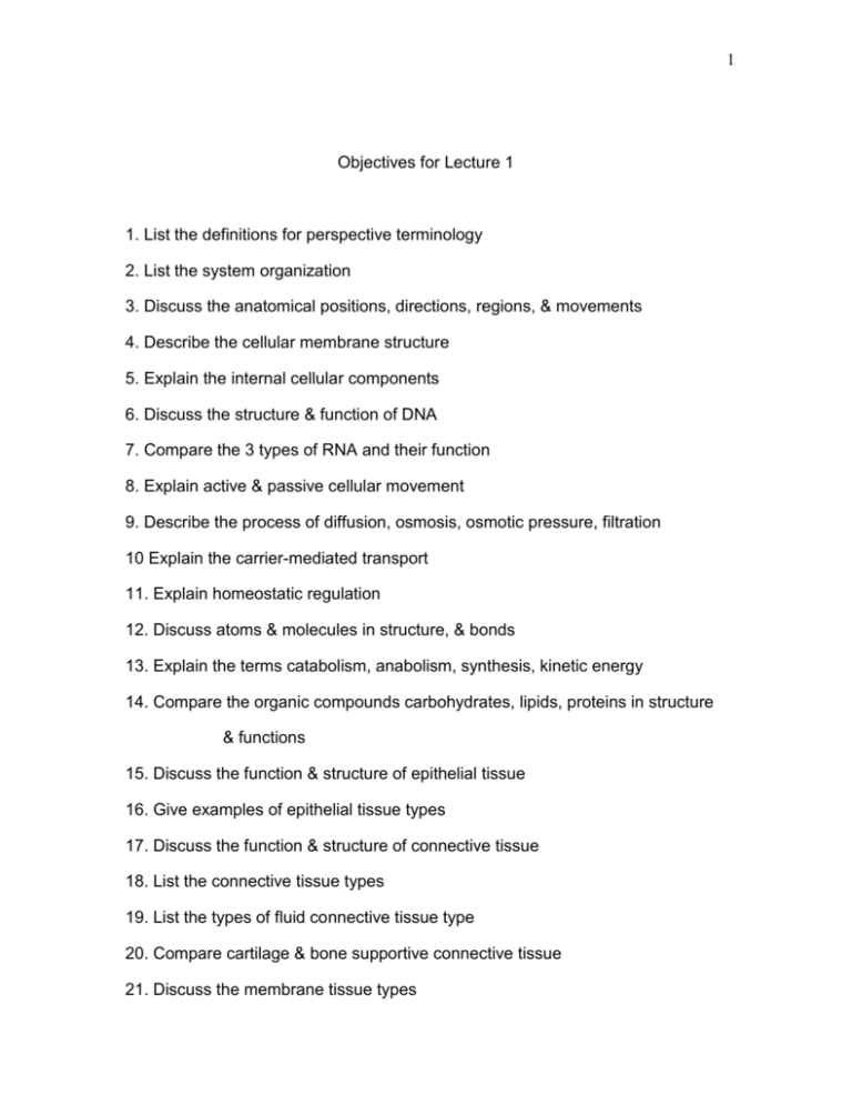 Anatomy Physiology Unit 1 Anatomy Physiology Unit 1