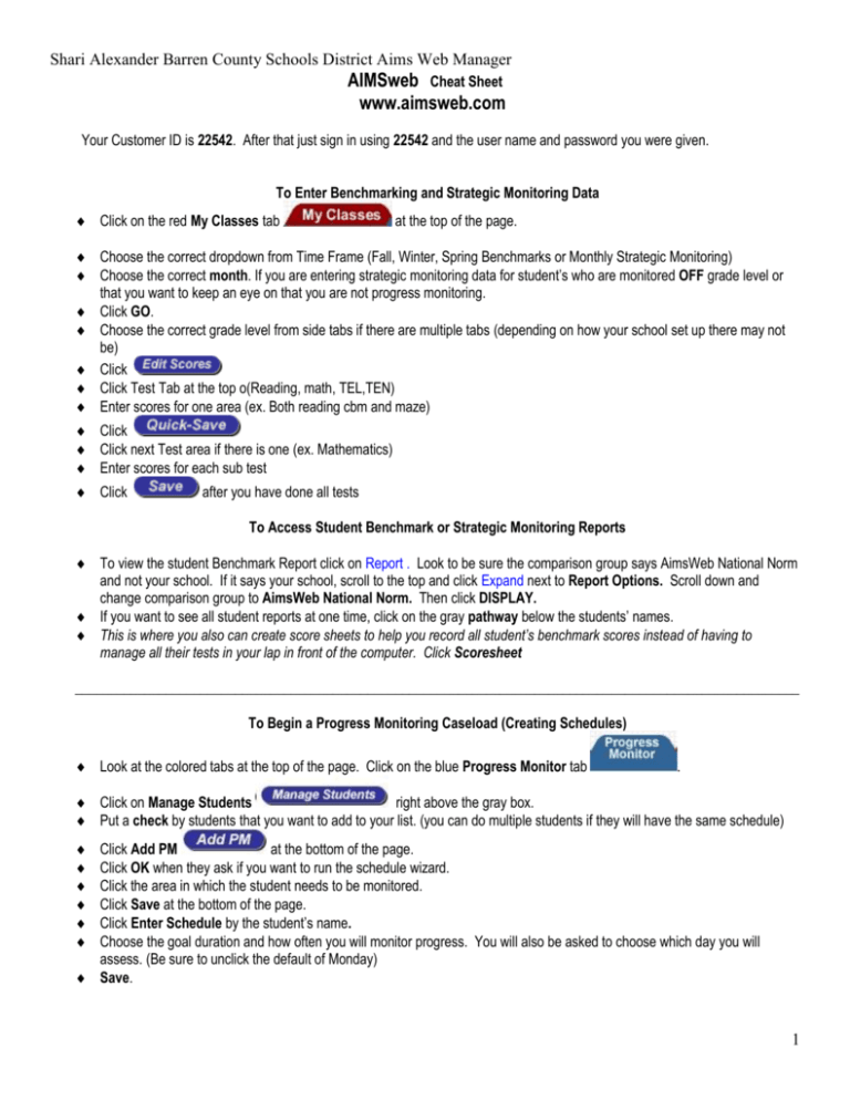 AIMSweb Cheat Sheet: Benchmarking & Progress Monitoring Guide