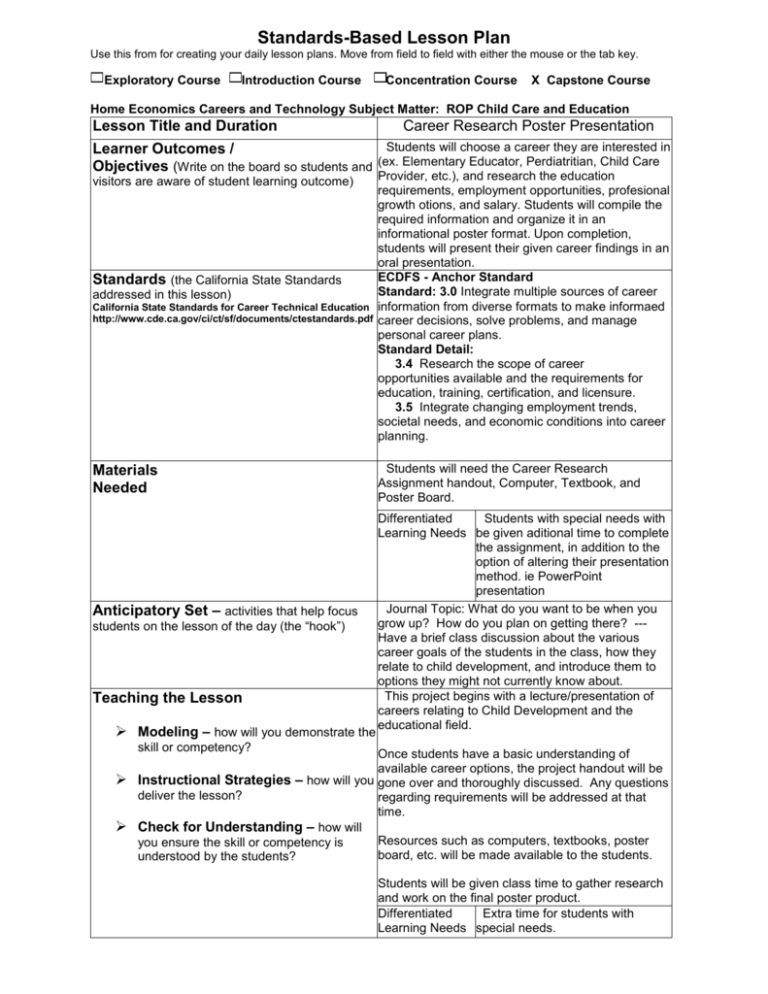 Career Research Poster Presentation