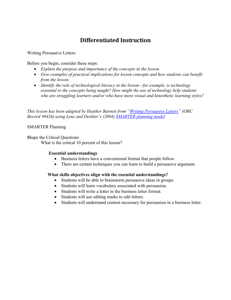  How To Write A Persuasive Business Letter Persuasive Business Letter