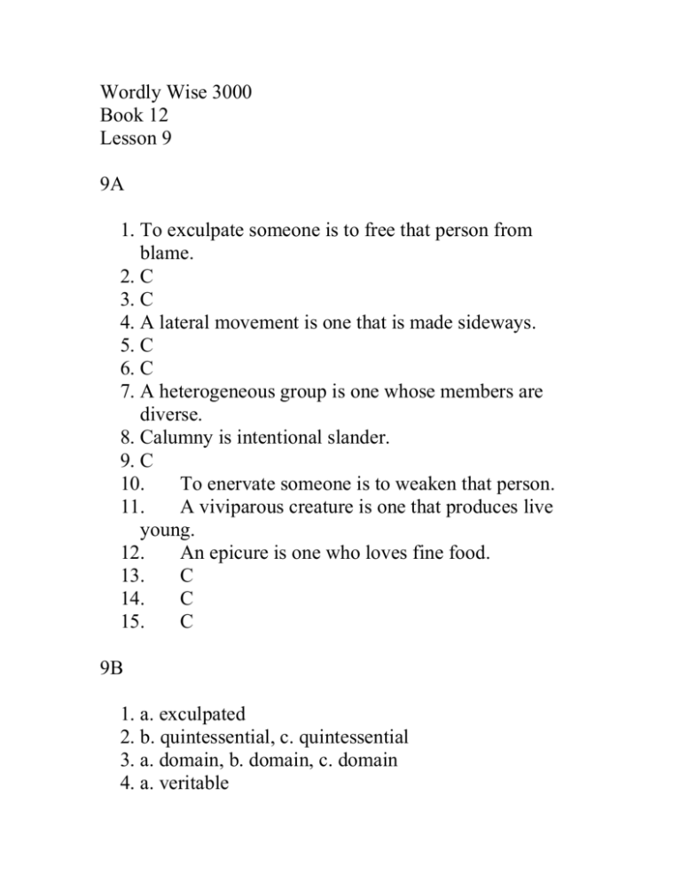Wordle Wise 3000 Book 10 Answer Key Pdf Gtseotxseo