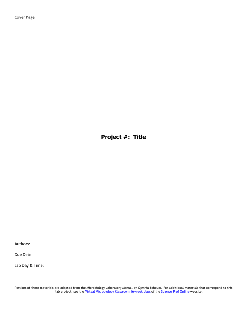 Microbiology Lab Report Template Lab Report Template how To
