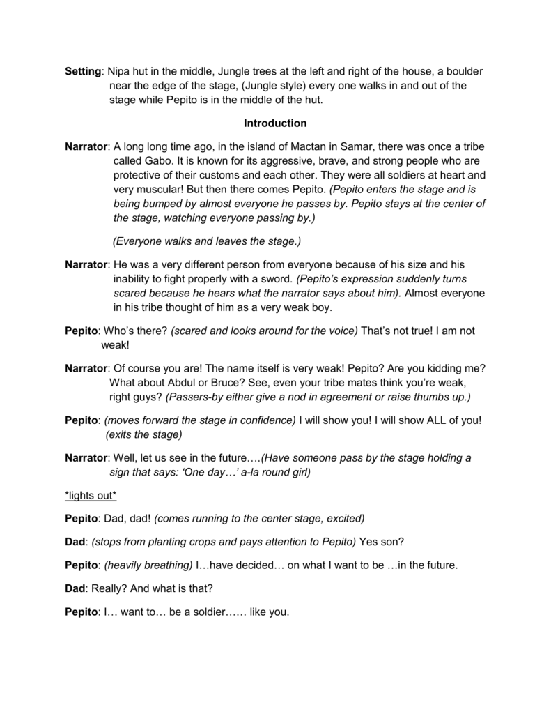 English Play Script