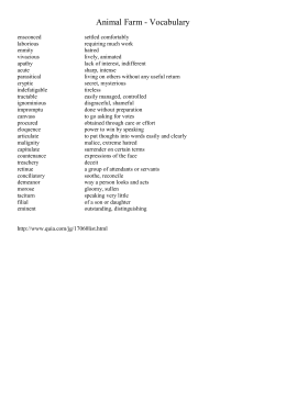 Animal Farm Vocabulary List