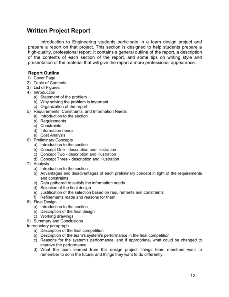 TEAM DESIGN PROJECT REPORT