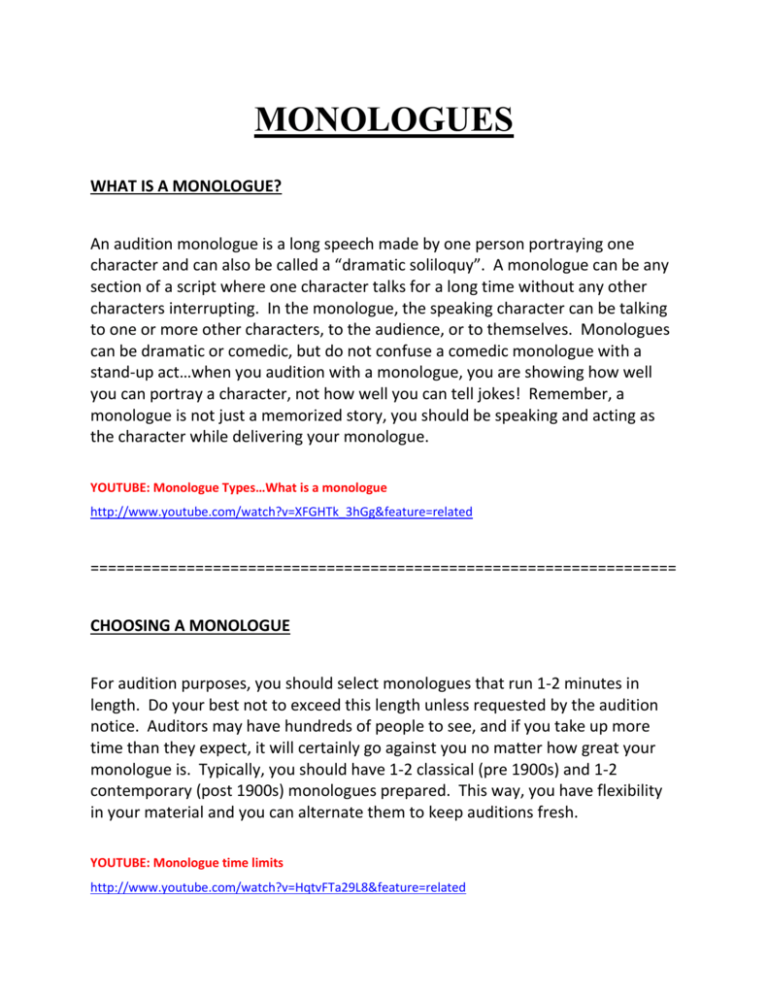 How To Memorize A Monologue