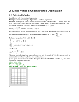 MathCad Example: Using SOLVE BLOCKS