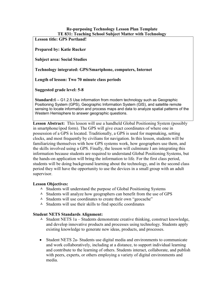 Rucker- tech lesson plan - TE831US