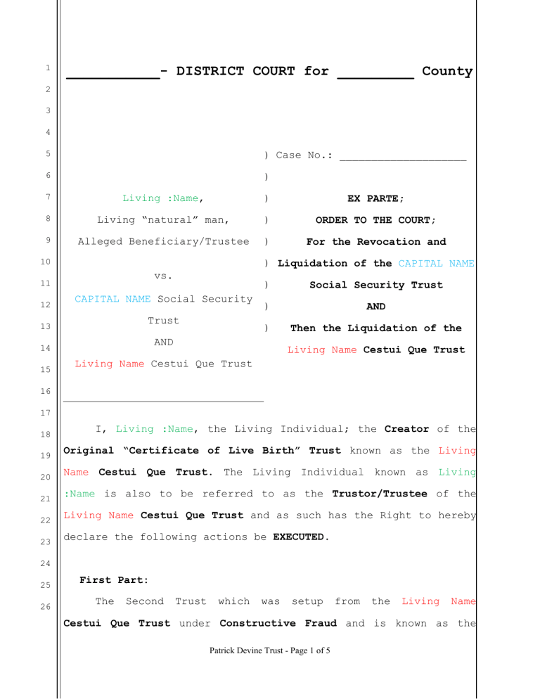 Court Order To Close Trust Court Order To Close Trust