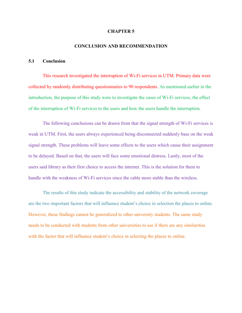 Example CHAPTER 5 Conclusion Recommendation