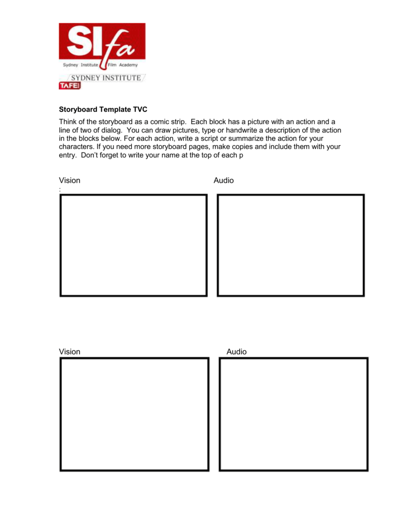 Microsoft Word Storyboard Template Sifa