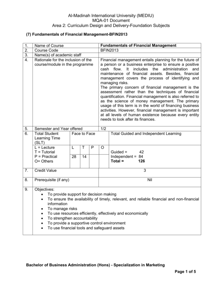 Fundamentals Of Financial Management