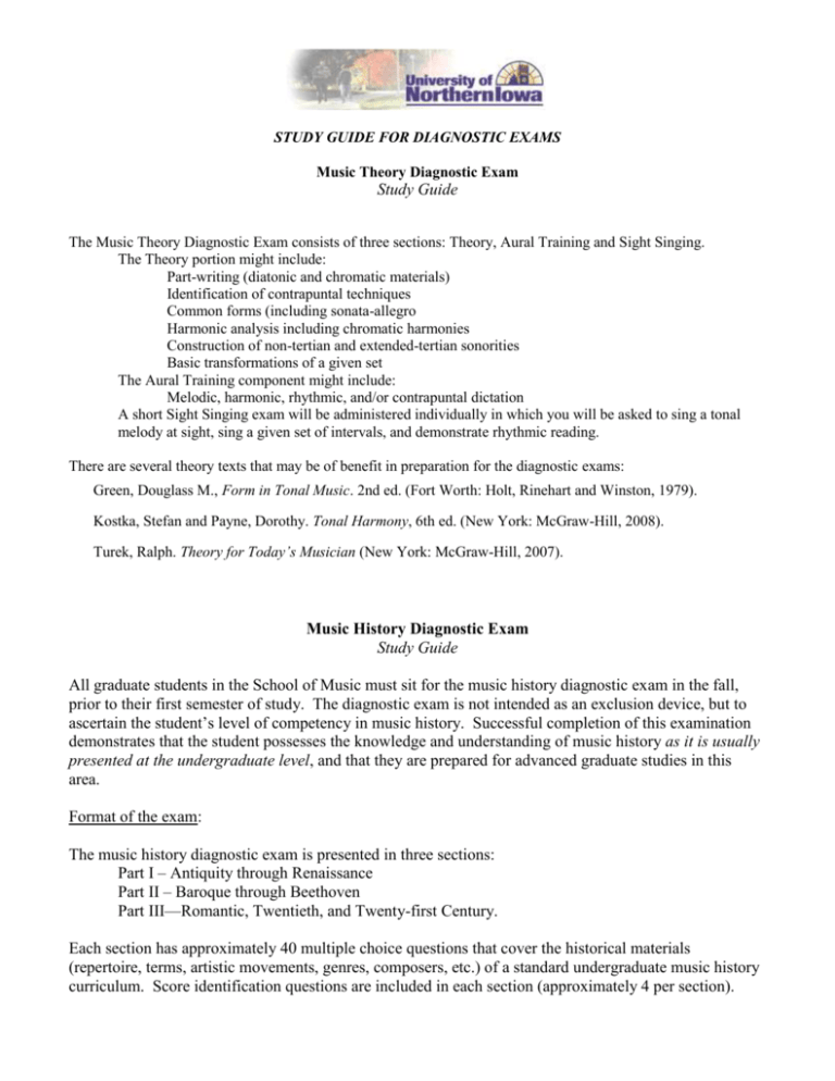 Diagnostic Exam Study Guide Diagnostic Exam Study Guide