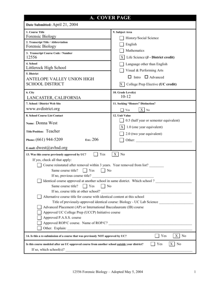 Course Description
