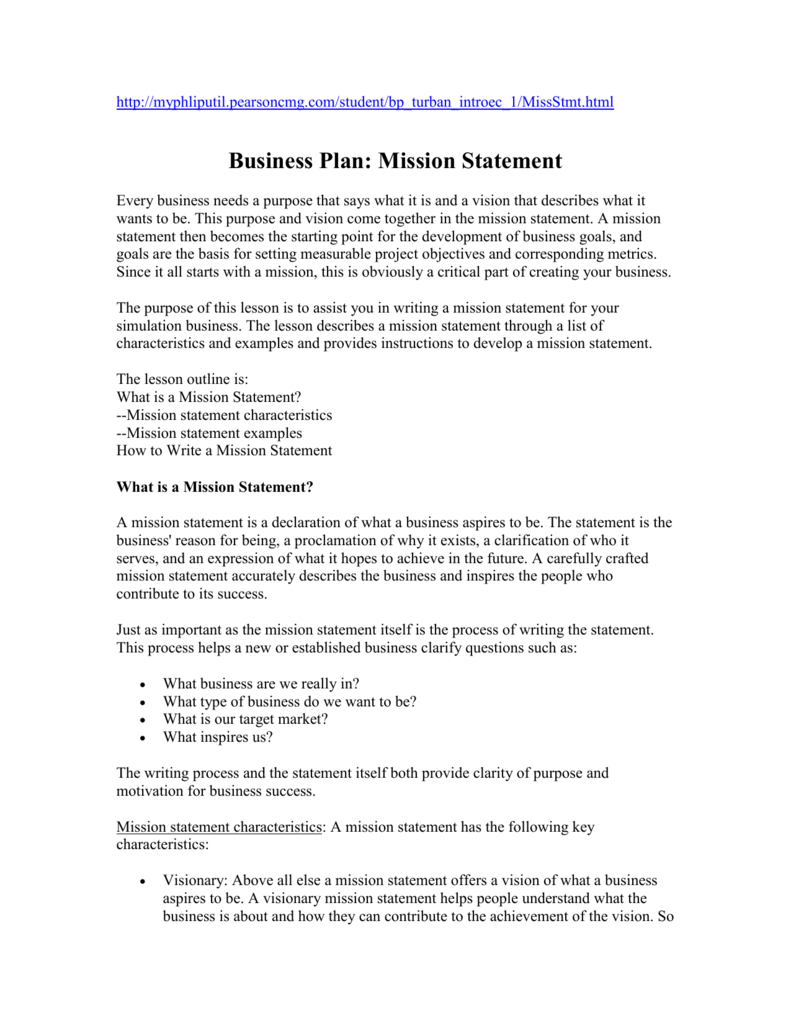 What Is A Mission Statement Example For Business Plan Business Walls What Is A Mission Statement Example For Business Plan Business Walls