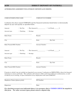 Incoming Wire Transfer and ACH Instructions