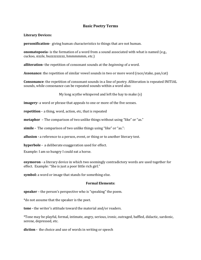  Most Common Literary Devices Used In Poetry Seven Songs Seven 