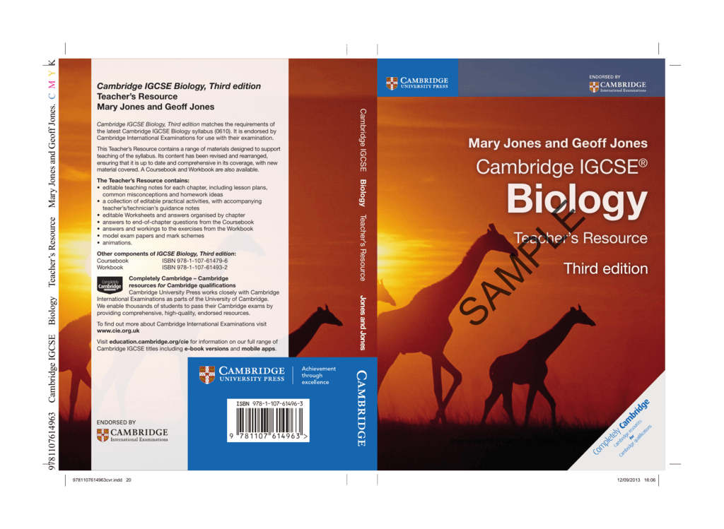 Cambridge IGCSE Biology Education Schools Resources Cambridge IGCSE Biology Education Schools Resources