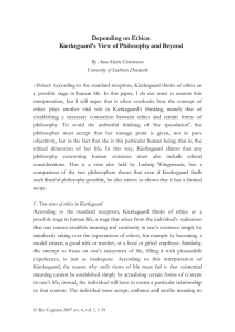 The Philosophy of Soren Kierkegaard