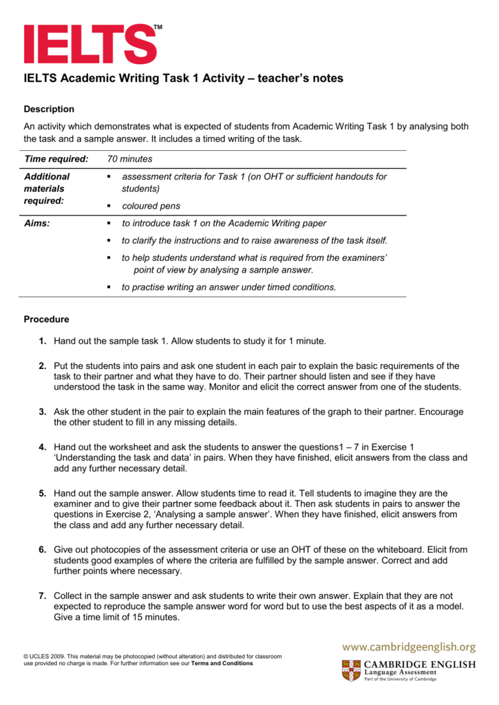 Ielts Writing Exam 1 Lecture Notes 1 Academic Writing Task 1 Vrogue