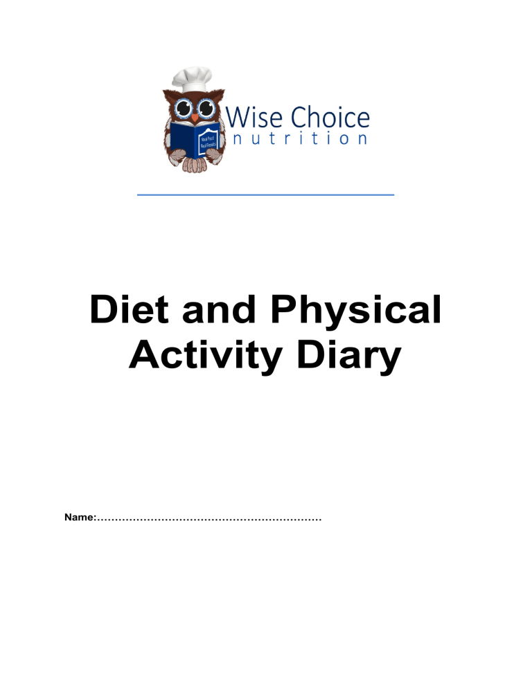 Dietary Record Wise Choice Nutrition Dietary Record Wise Choice Nutrition