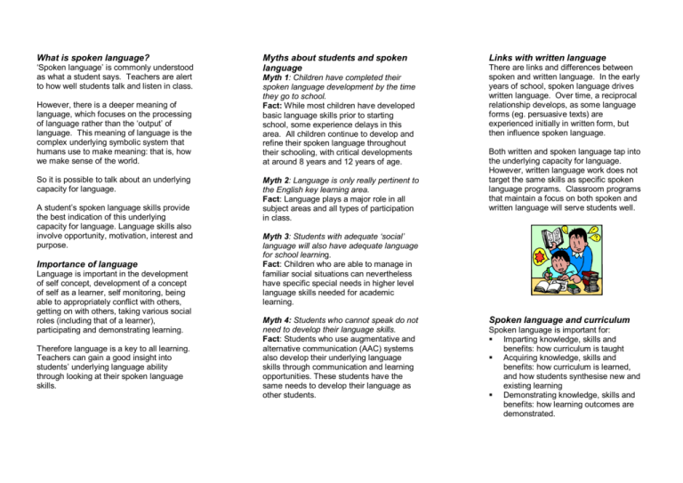 What Is Spoken Language Importance Of Language Myths About