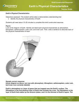 Structure of the Earth worksheet