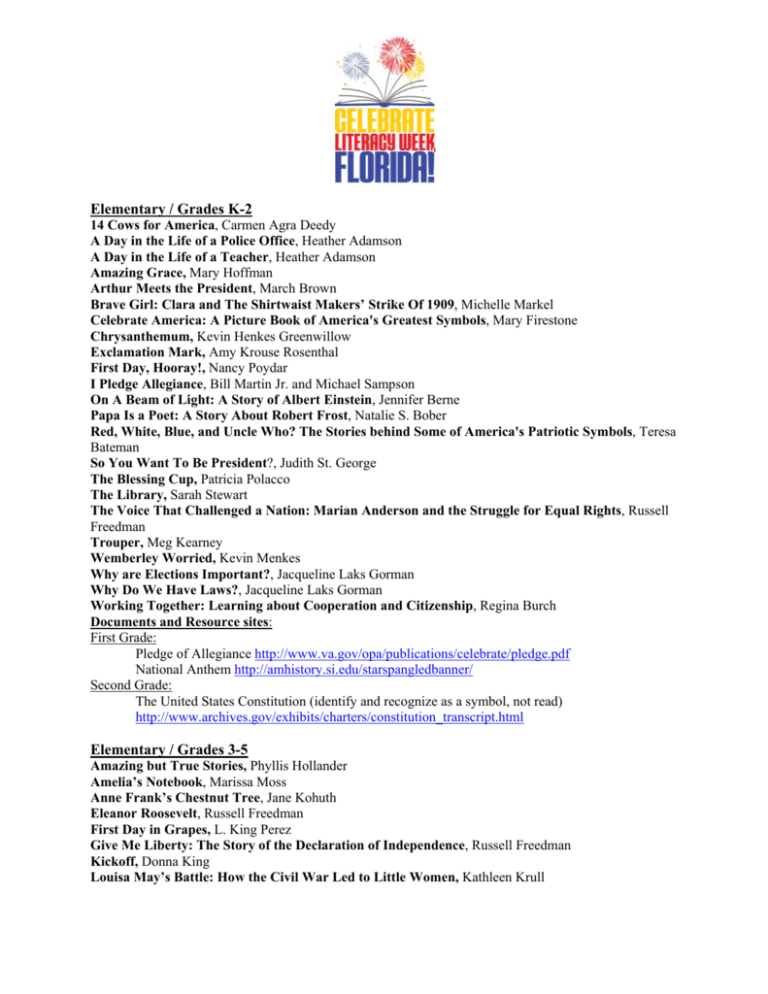 Recommended Reading List Florida Department Of Education Recommended Reading List Florida Department Of Education