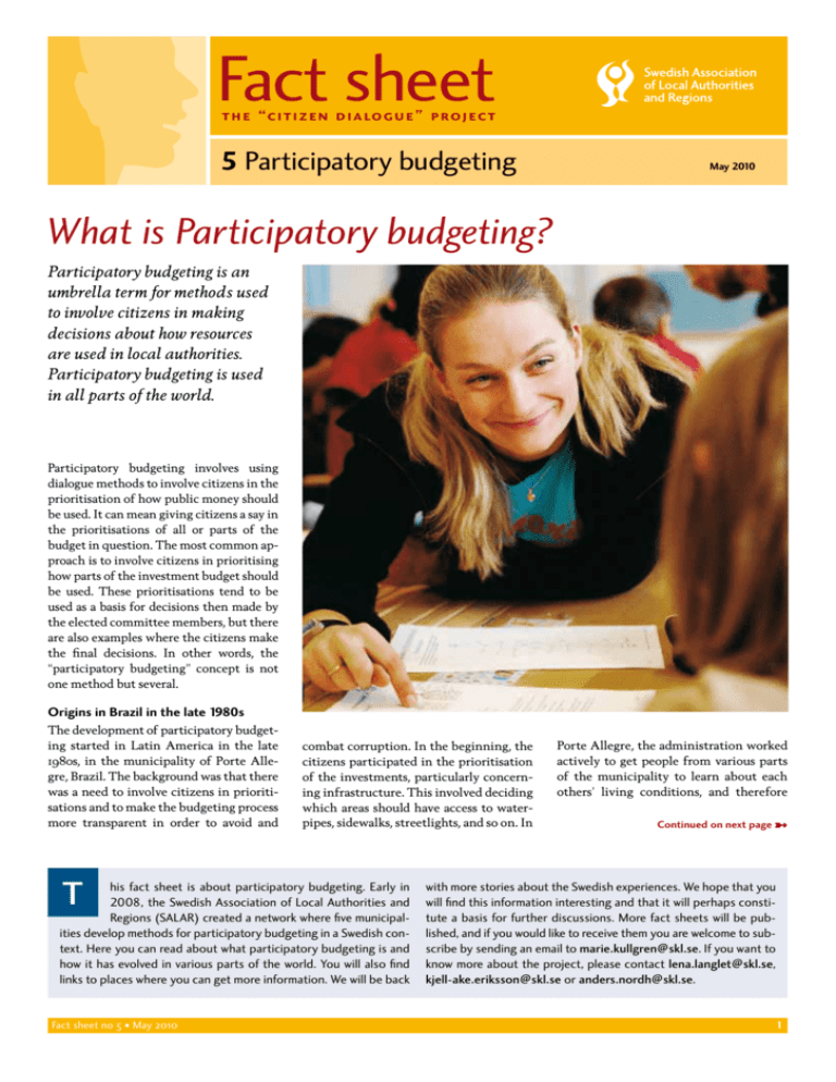 What Is Participatory Budgeting What Is Participatory Budgeting
