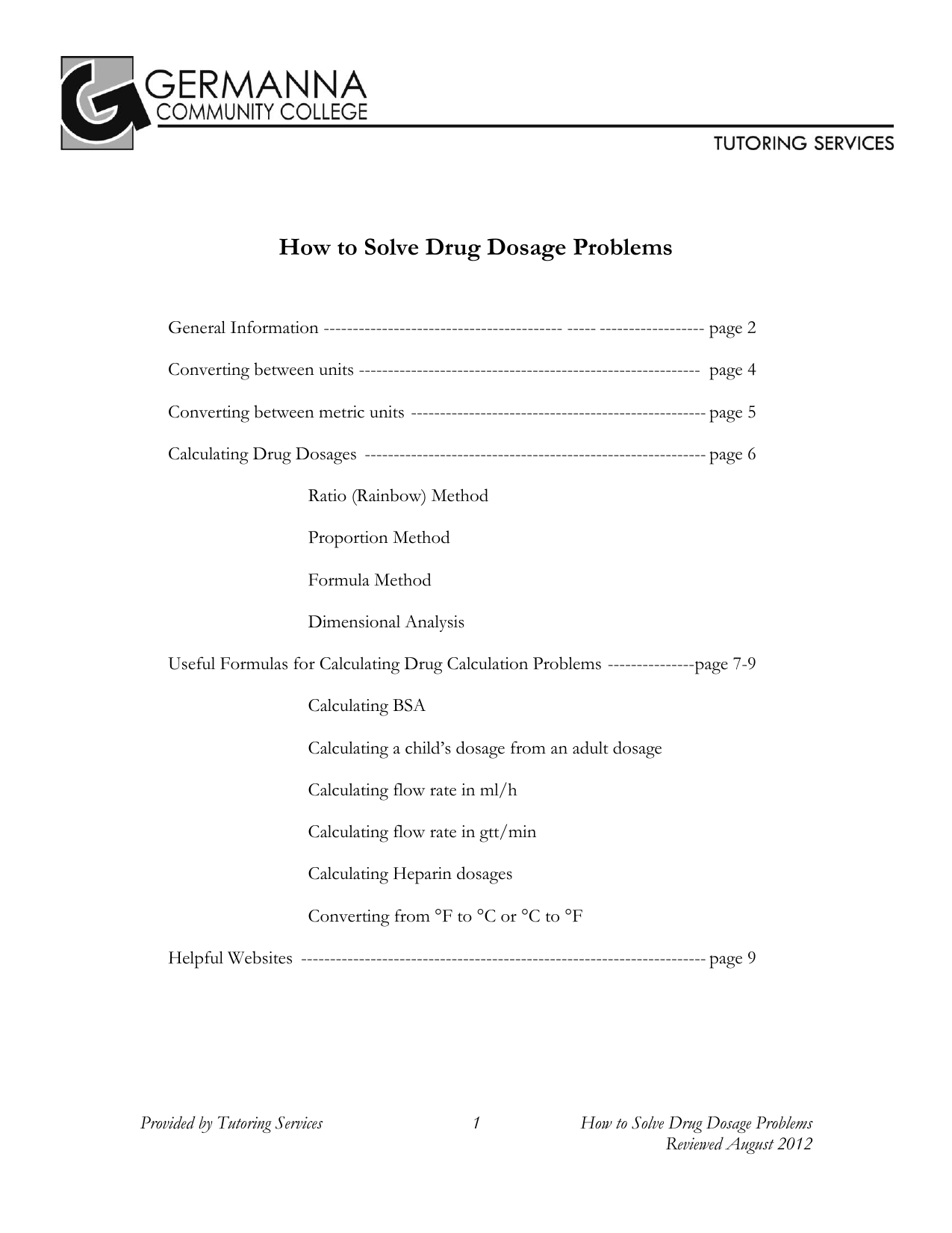 Drug Dosage Calculations Drug Dosage Calculations