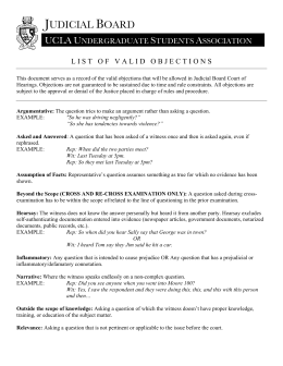 common trial objections