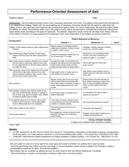 TINETTI ASSESSMENT TOOL: Description
