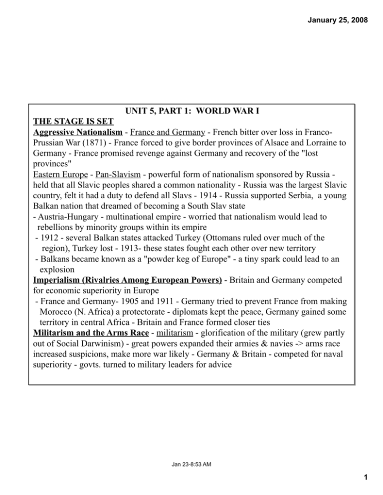 Unit 5 Notes Oak Park Unified School District
