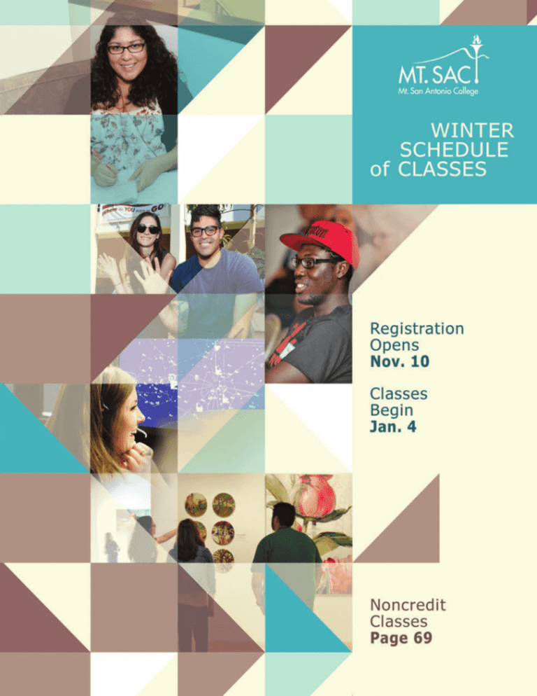 Printed Schedule Of Classes Printed Schedule Of Classes