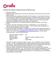 Evidence Vs Artifacts