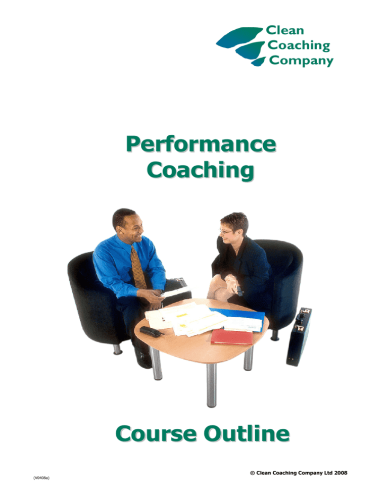 Performance Coaching Course Outline