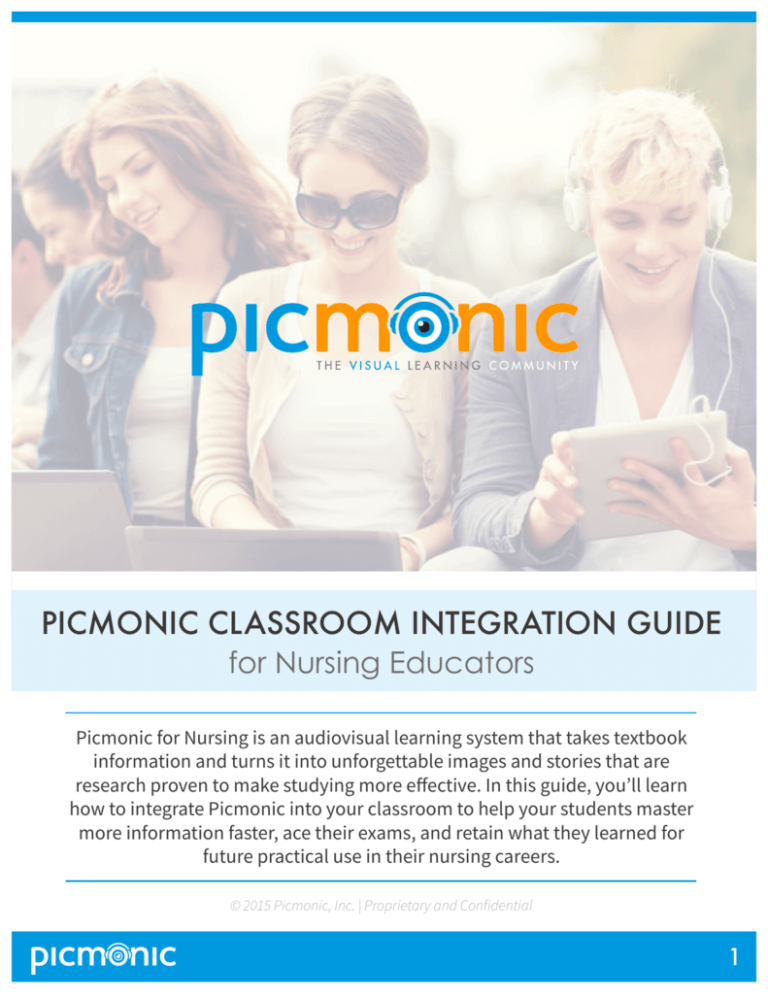 PICMONIC CLASSROOM INTEGRATION GUIDE for Nursing