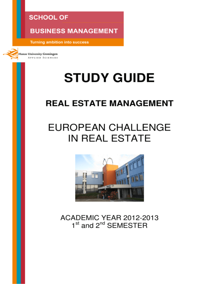 Study Guide Real Estate Management Study Guide Real Estate Management