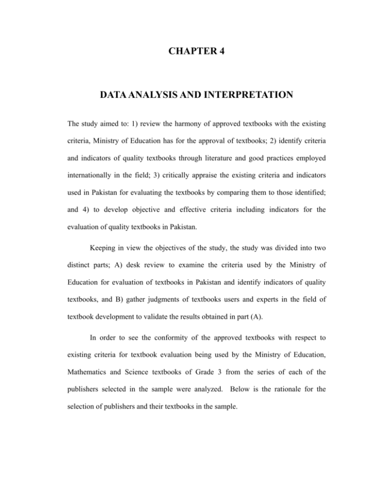 Chapter 4 Data Analysis And Interpretation