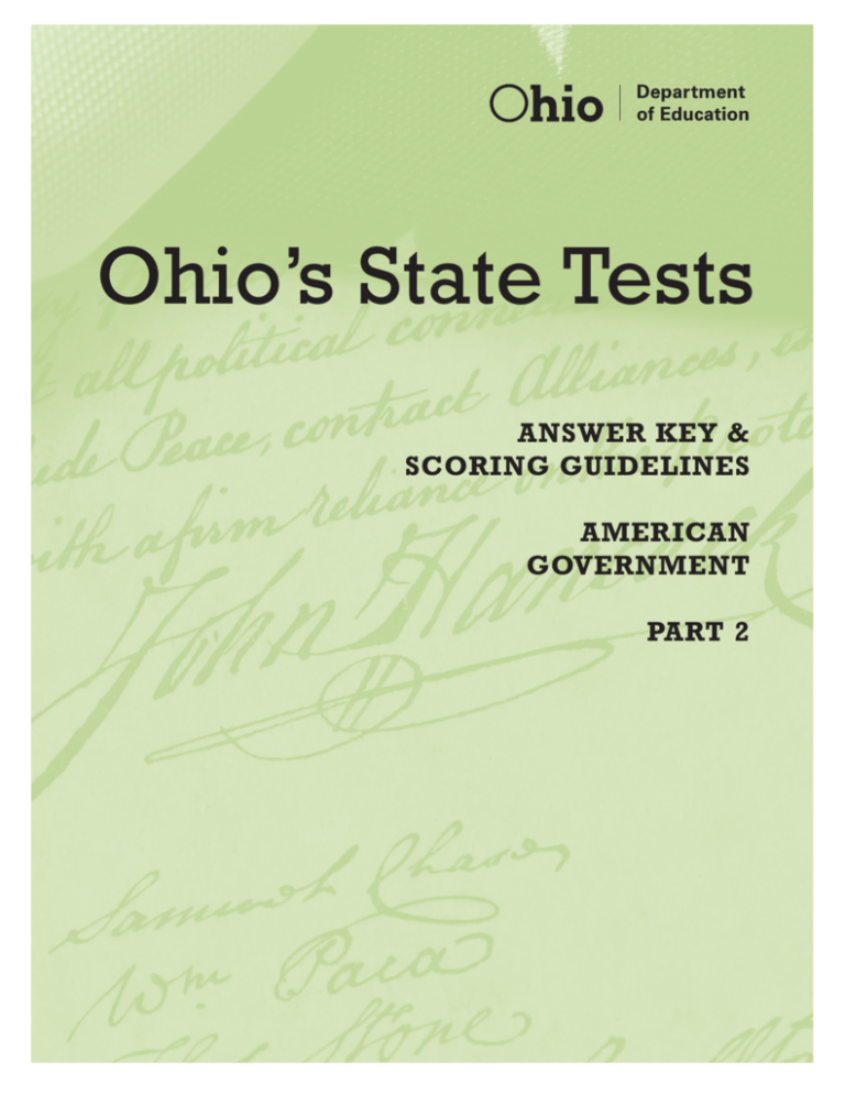 Ohio s State Tests Ohio Assessment Systems